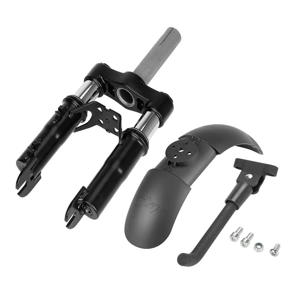 Амортизационная вилка для электросамоката Segway Ninebot F20 F25 F30 F40 F2 Plus: Комплект с крылом и подножкой