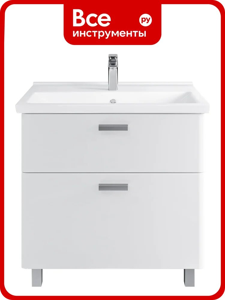 Комплект Sanstar напольная тумба Gretta 80 с раковиной Миранда 80 332.1-1.5.1. Кмир