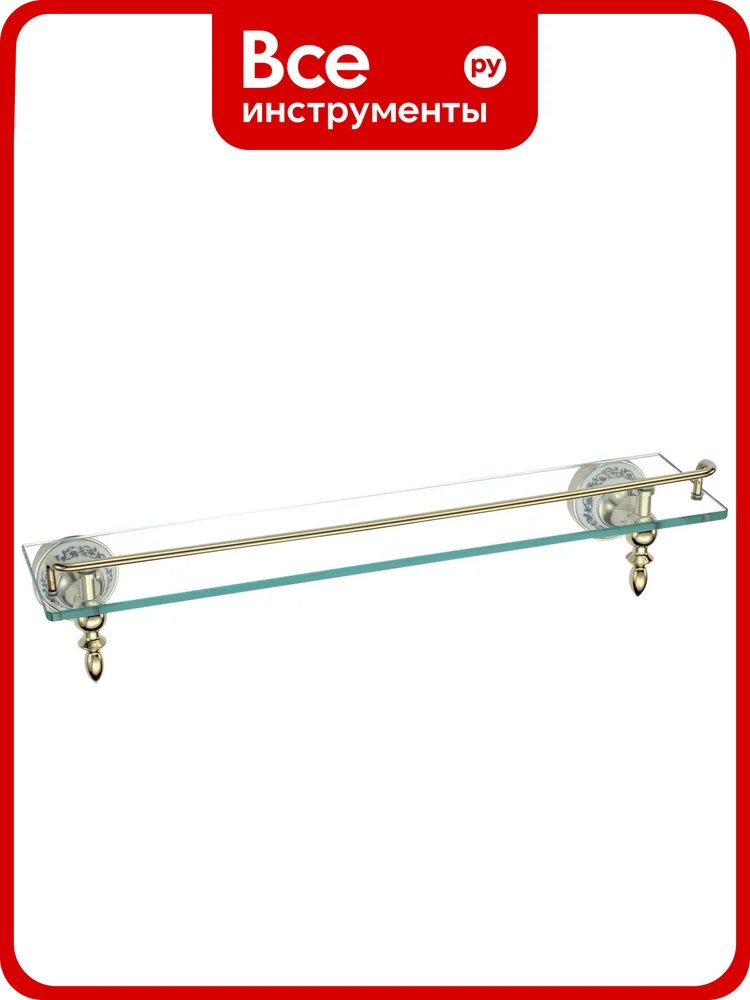 Прямая стеклянная полка SAVOL 60 см S-06891B