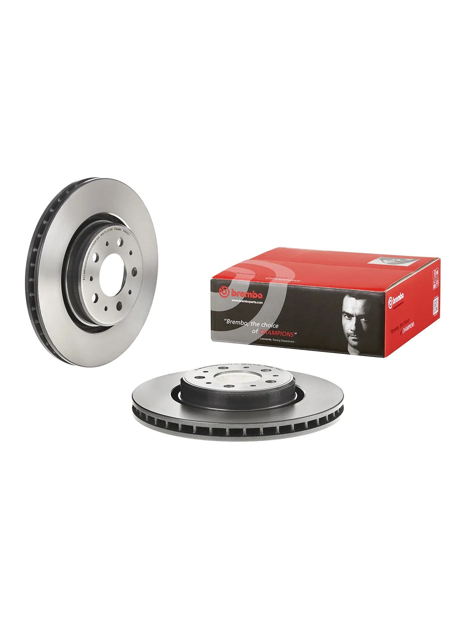 Диск тормозной вентилируемый передний BREMBO (09.8642.11) Prime UV Coated