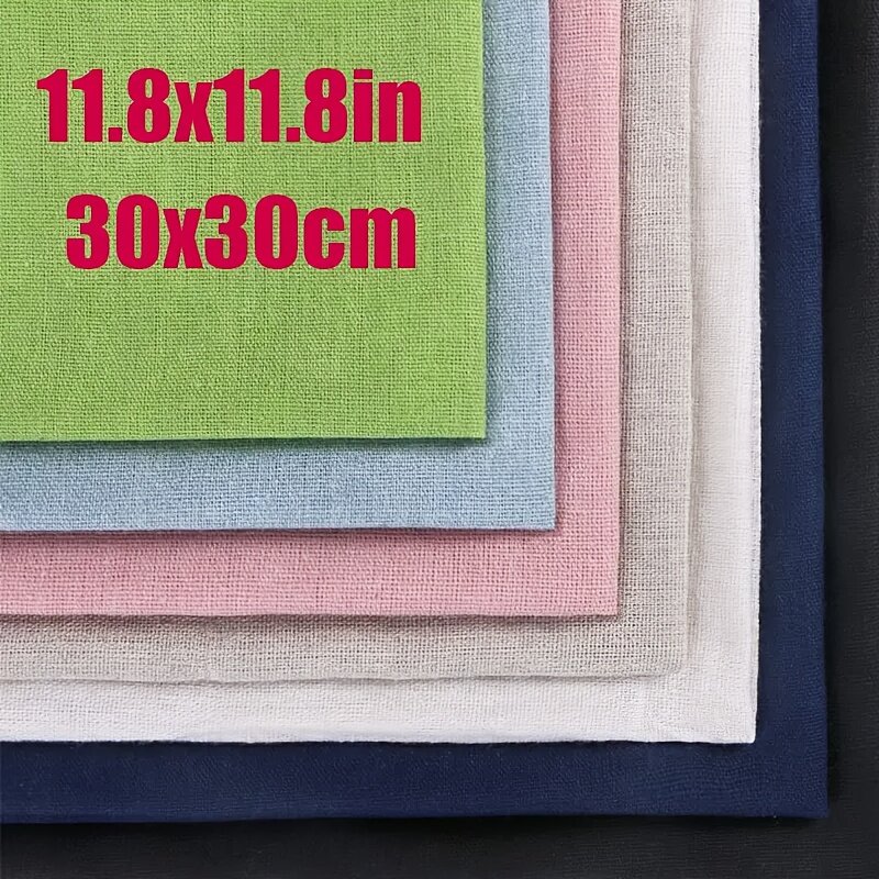 Ткань для рукоделия 7 шт, 11,81 x 11,81 дюйма, разноцветная, для шитья, пэчворка, вышивки крестиком и декора