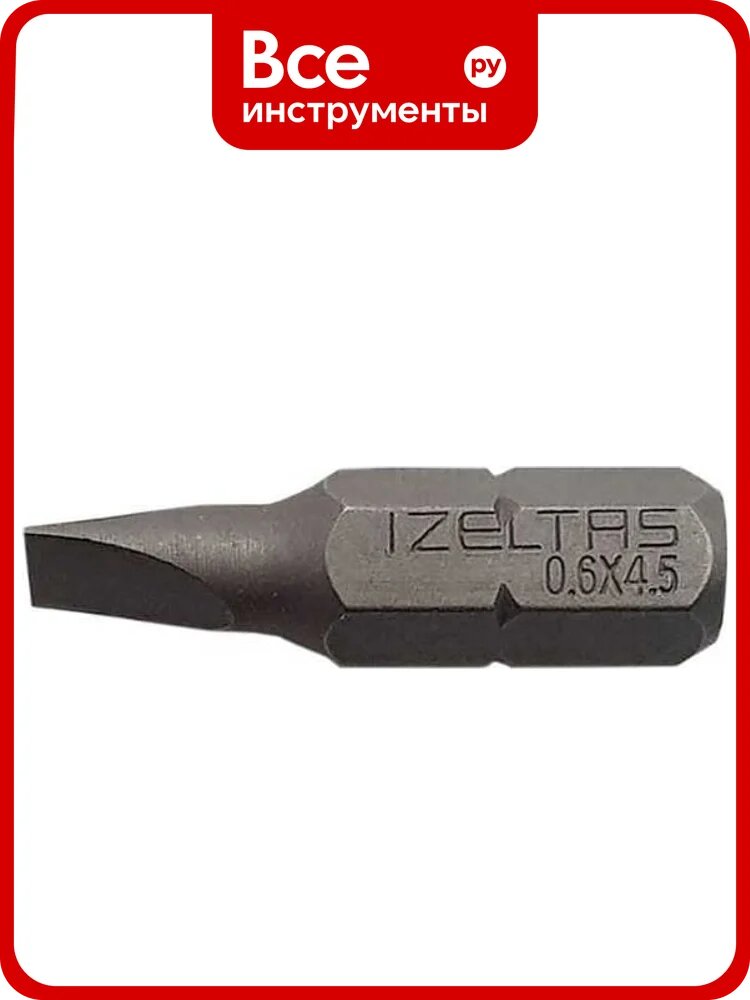 Бита 1/4", SL 4.5x0.6x25 мм IZELTAS 4810200645