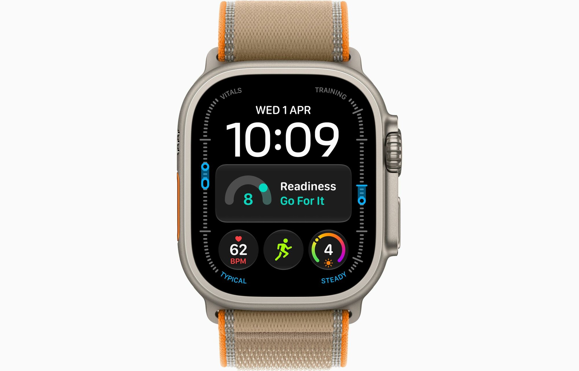 Умные часы Apple Watch Ultra 4 Natural Titanium Case with Sand Trail Loop - M/L (MJAQ4)
