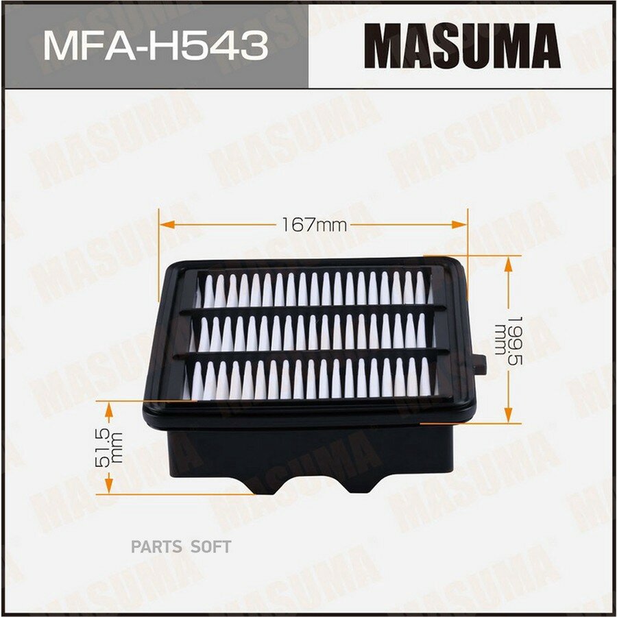 Фильтр воздушный Honda Accord 17- Masuma MASUMA MFAH543 | цена за 1 шт