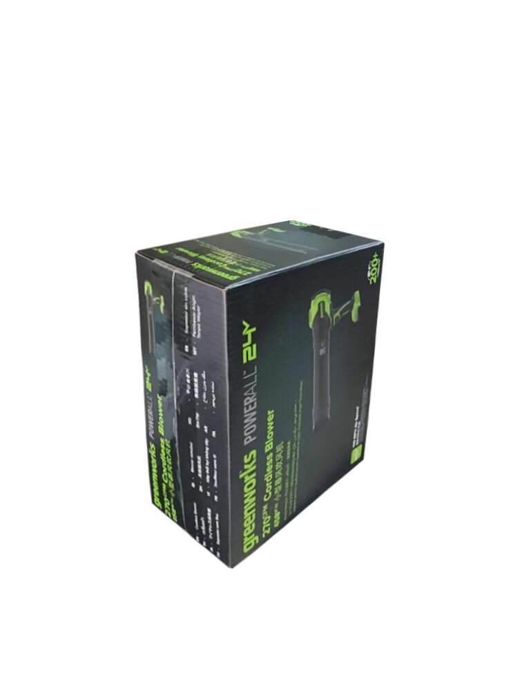 Аккумуляторная воздуходувка Greenworks BL1002H00 24V, 458 м³/ч, до 209 км/ч, бесщеточная — фото 1
