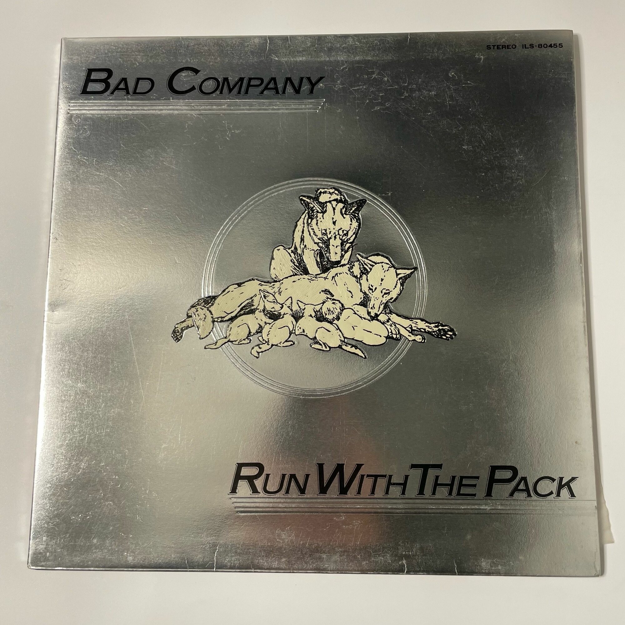 Винтажная виниловая пластинка LP Bad Company Run With The Pack (Япония 1976) (Без Оби)