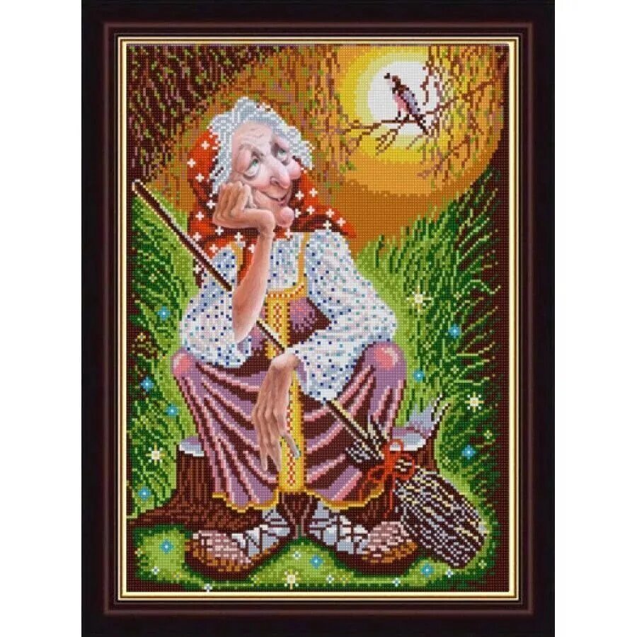 Вышивка бисером набор Бабушка Яга (29*39)