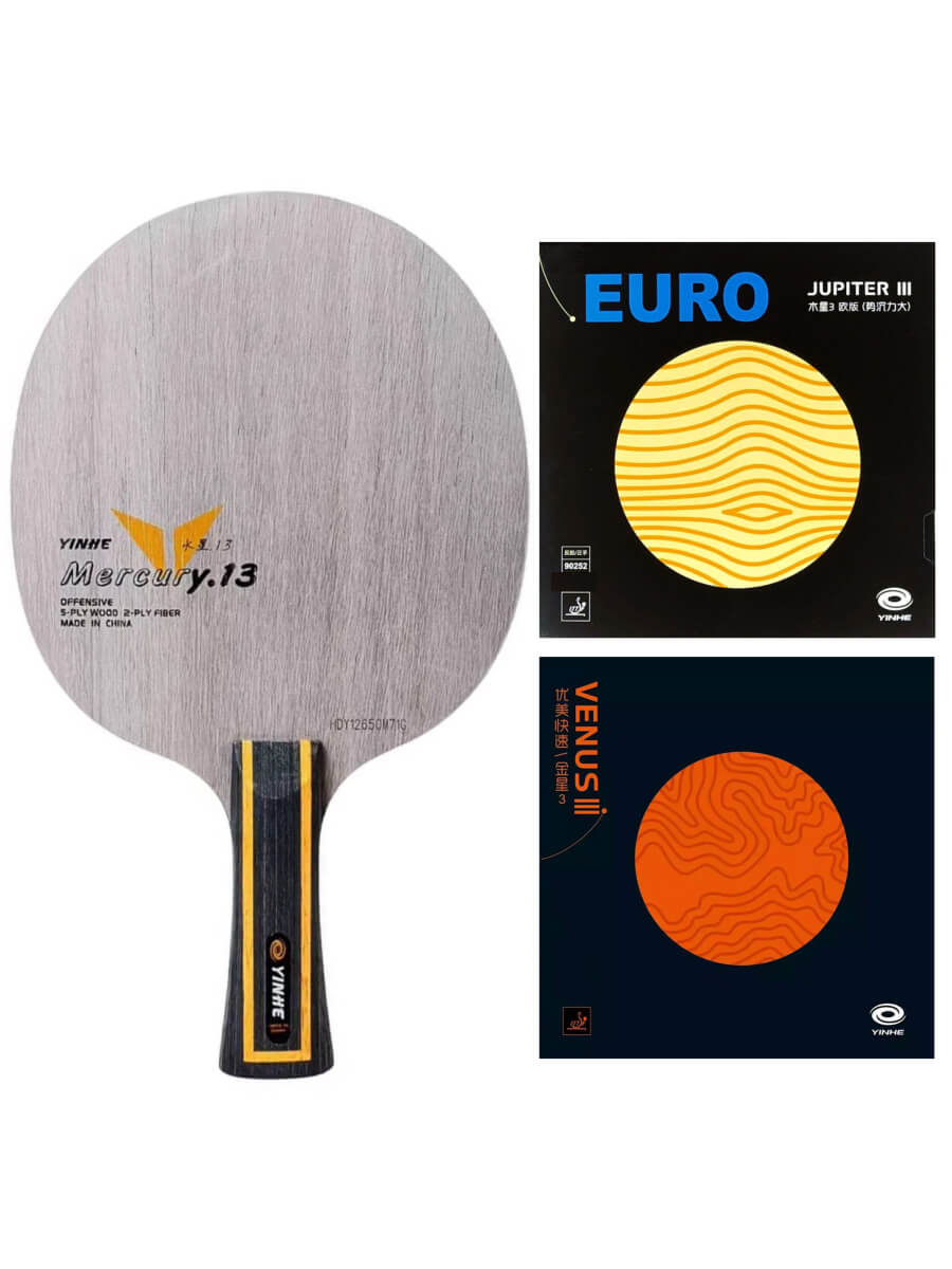 Ракетка для н/тенниса сборная Yinhe Y-13 Mercury OFF+ Jupiter III (3) Euro 38 2.2 / Venus III (3) Soft 2.2, FL/CV