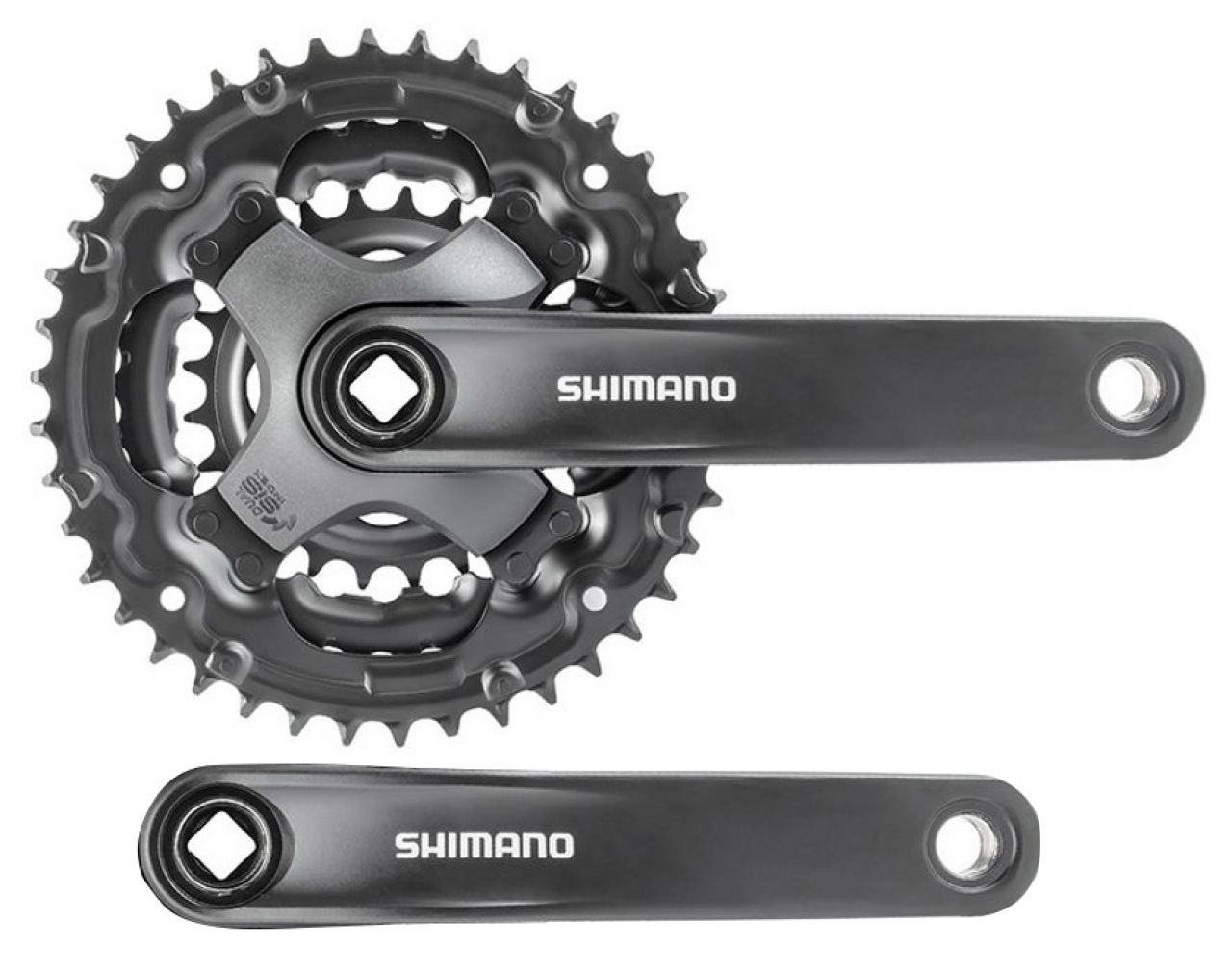Система шатунов Shimano, TY301, 175 мм, кв.42/34/24T без защ, без упаковки.