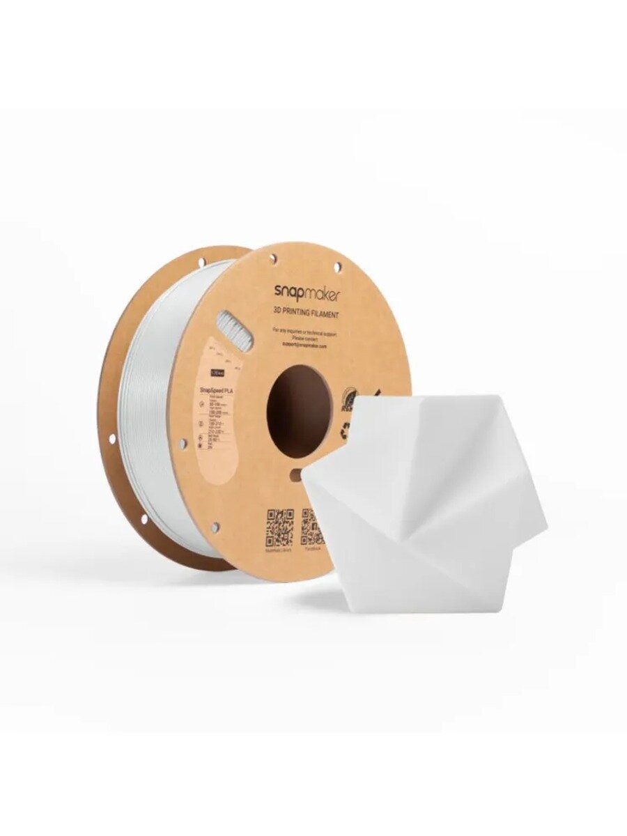 Филамент Snapmaker U1 FastPrint SnapSpeed PLA 1 кг, белый, диаметр 1.75 мм, RFID для 3D-печати