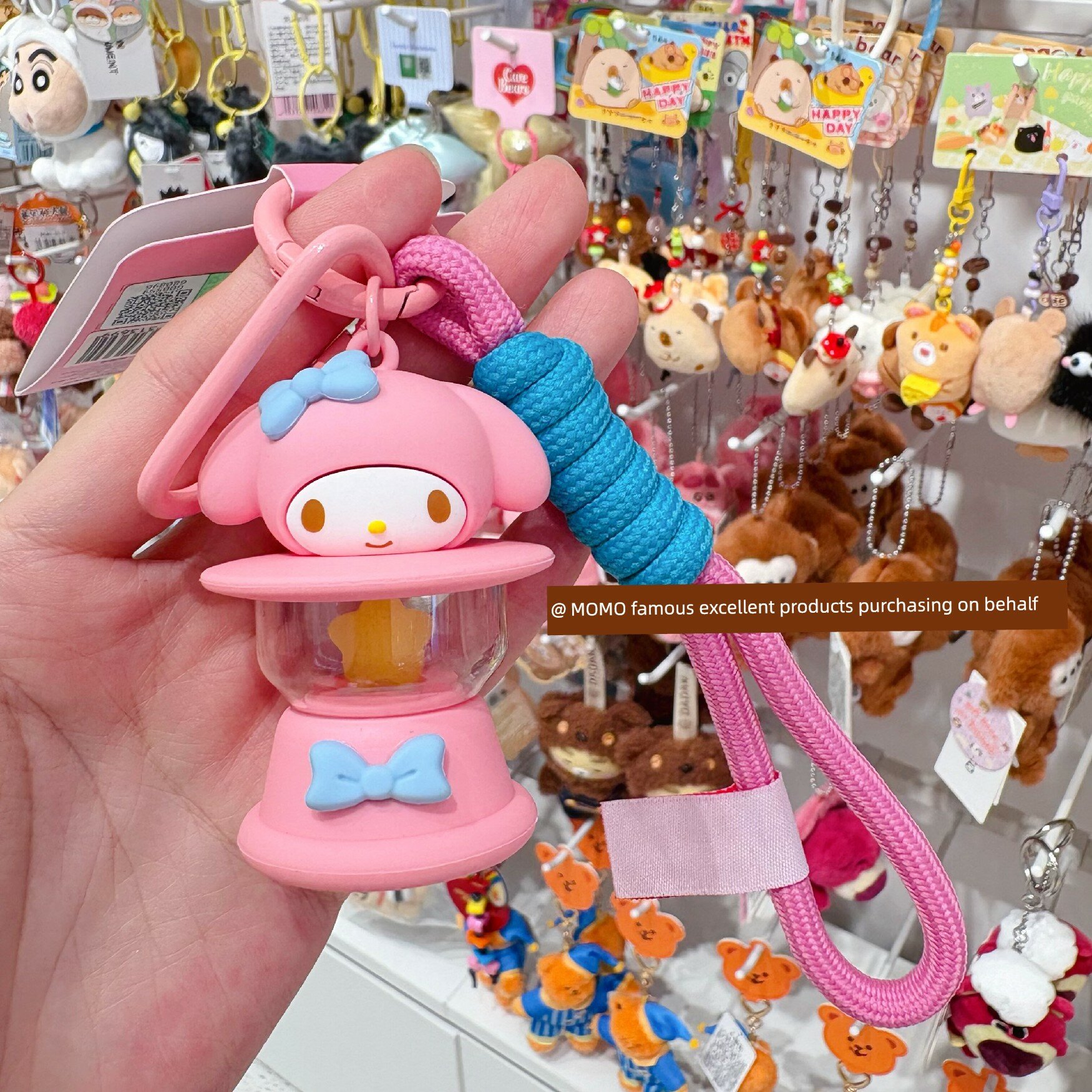 Светящийся в темноте керосиновый брелок-подвеска Miniso Sanrio Kuromi My Melody, милый брелок для ключей Мелодия