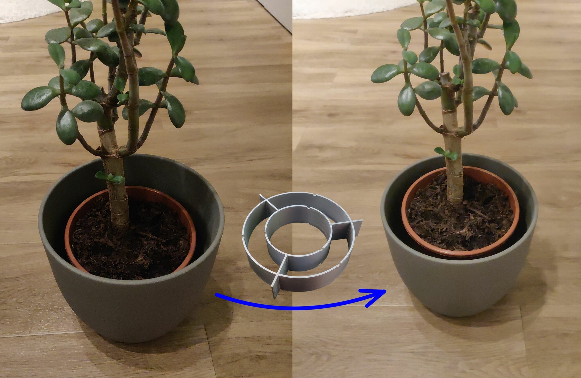 Кашпо для растений дизайнерская, 3D-печать под заказ, арт. PZ-PLANT-PR-1549540