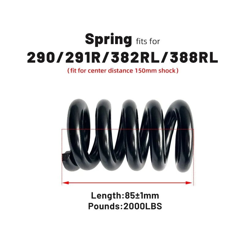 EXA From Амортизационные пружины для велосипедов 85mm-2000lbs для 291R / 290