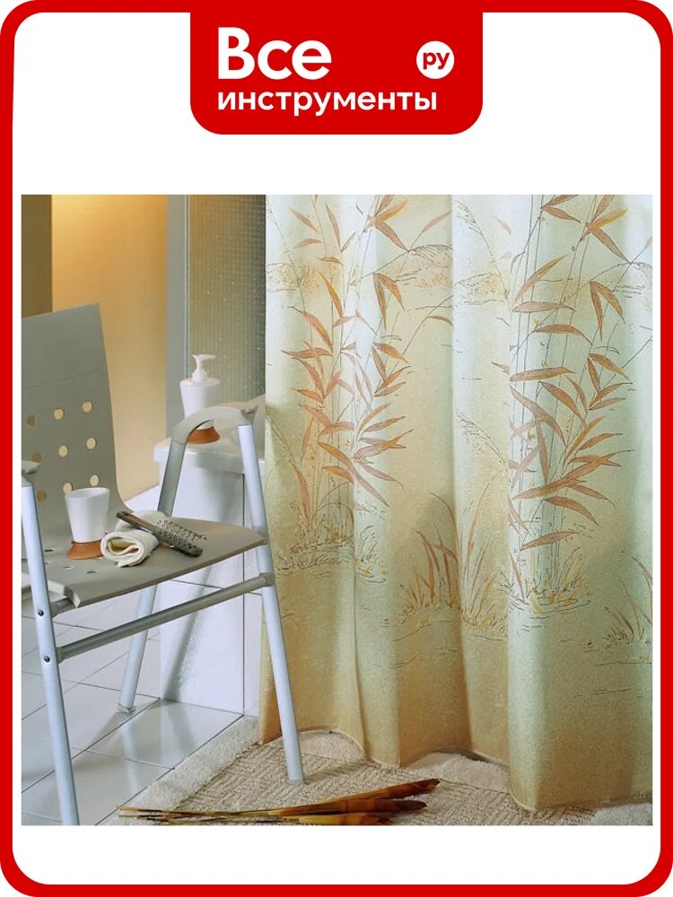 Шторка в ванную комнату Bacchetta 240x200 см, Cannetto, коричневый 4061