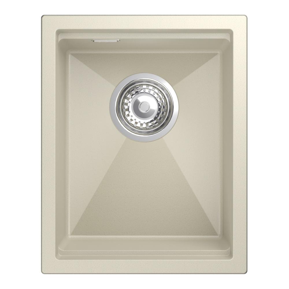 Мойка для кухни Rivelato Lino 35х44 LN-354 темно-бежевая, 1 чаша, кварцевый композит