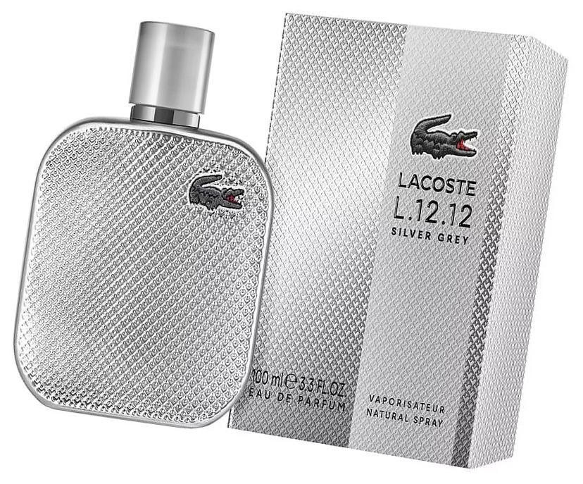 Мужской парфюм Лакост Л 12 12 Сильвер Грей 100 мл - Lacoste L 12 12 Silver Grey серебряно-Серый