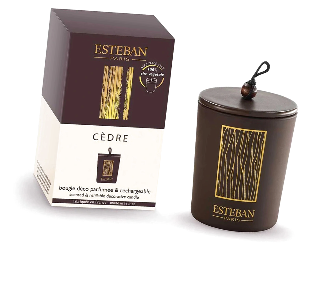 Свеча для помещений Esteban Cedre 170 гр - Эстебан Кедр О Де парфюм парфюмированная для дома