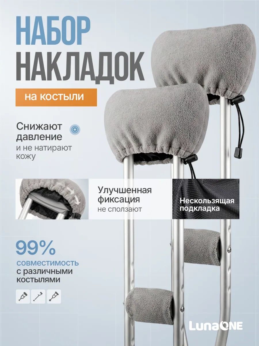 Набор накладок: серый / антислип