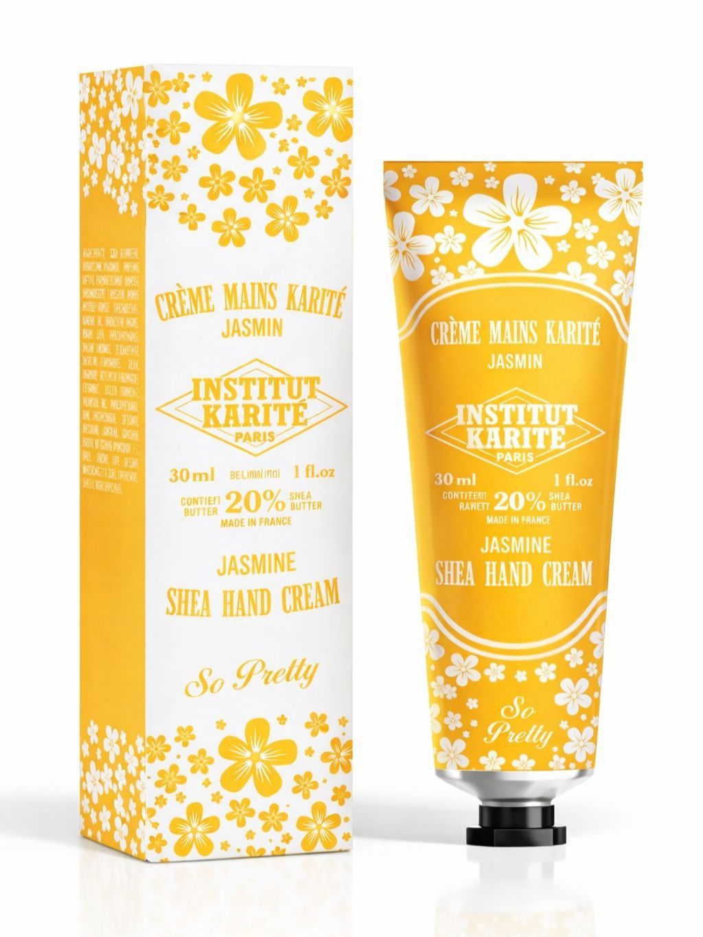 Institut Karite, Shea Hand Cream Jasmine, Крем для рук с маслом ши и ароматом жасмина, 30 мл, Box