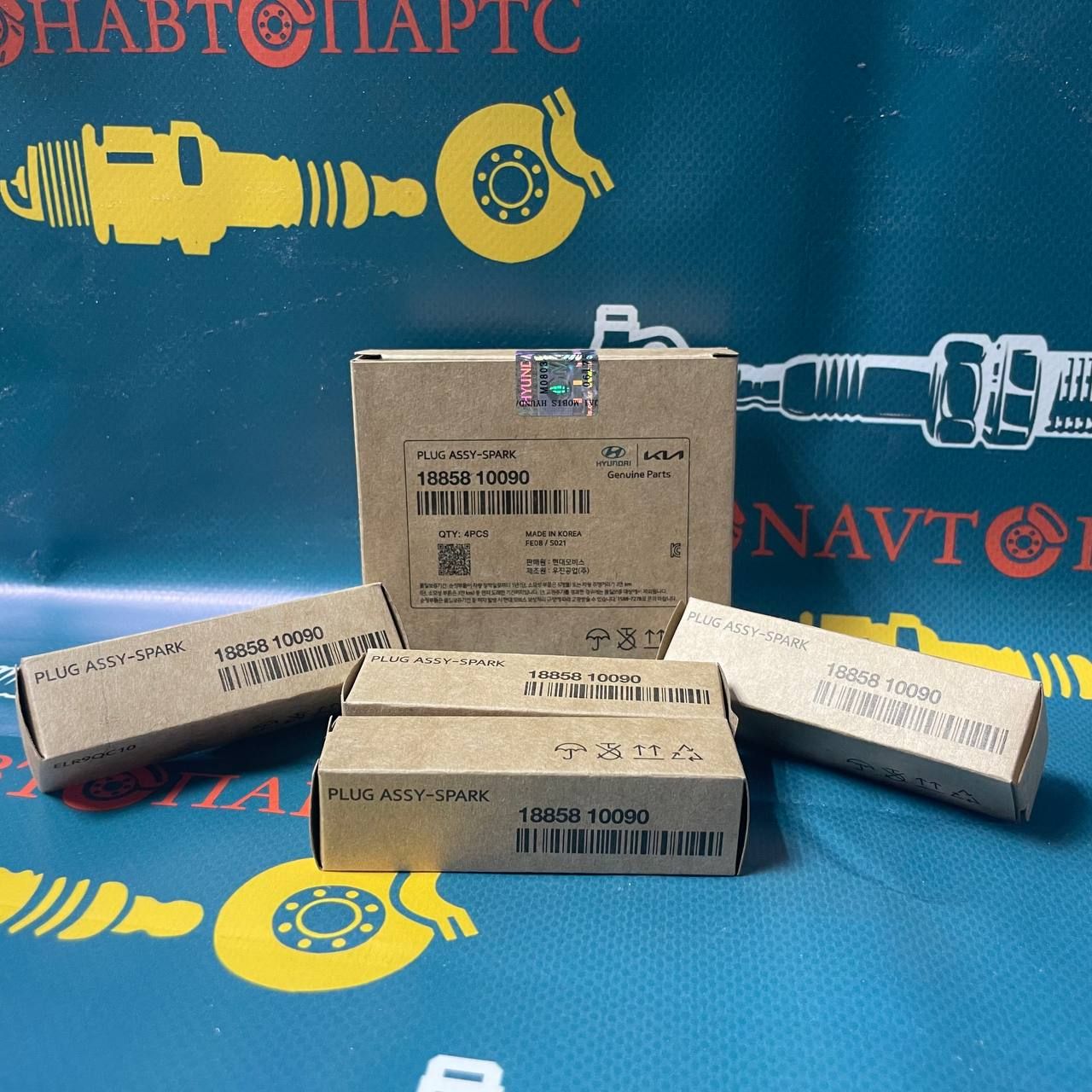 Комплект свечей зажигания 4шт. HYUNDAI-KIA 18858-10090