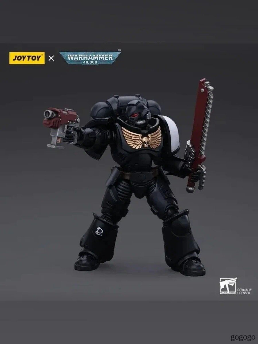 Фигурка JOYTOY Warhammer 40k Black Templars Outriders Brother Valtus / фигурка Joy Toy Черные Тамплиеры Брат Валтус