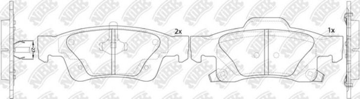 Колодки тормозные дисковые задние NIBK PN0834 для DODGE