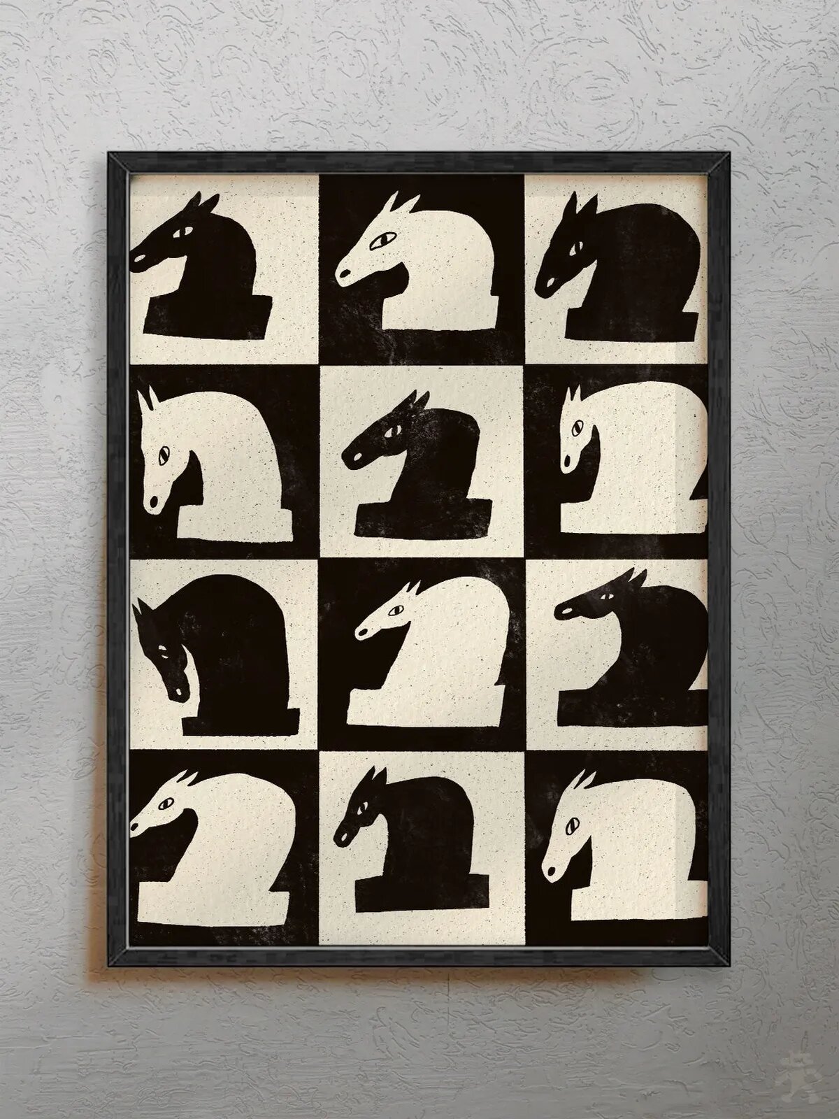 Интерьерный постер "Chess Pattern I" в стиле pinterest, формата 30x40 см.