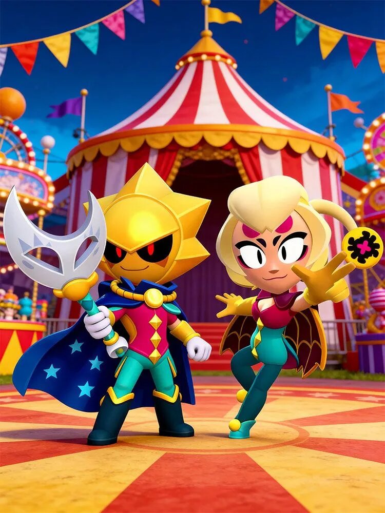 Алмазная картина "Brawl Stars", алмазная вышивка, 40x50 см, безрамная конструкция / круглые бриллианты