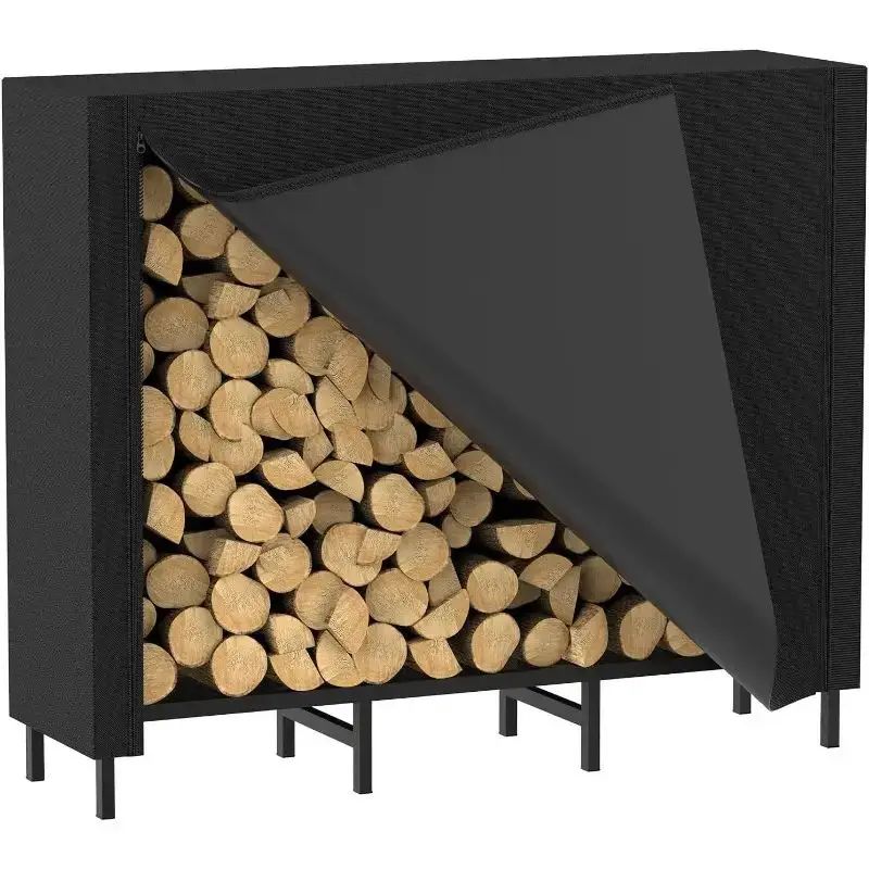 Дровница 120x25.50x82.30 см металл черный