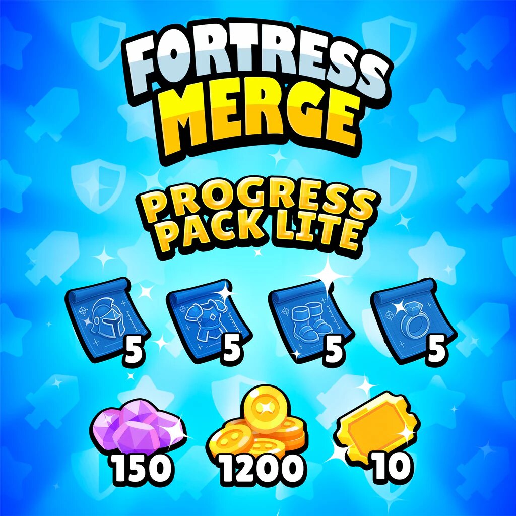 Дополнение Fortress Merge: Progress Pack Lite, цифровое издание PlayStation 4, регион Индия / код пополнения баланса