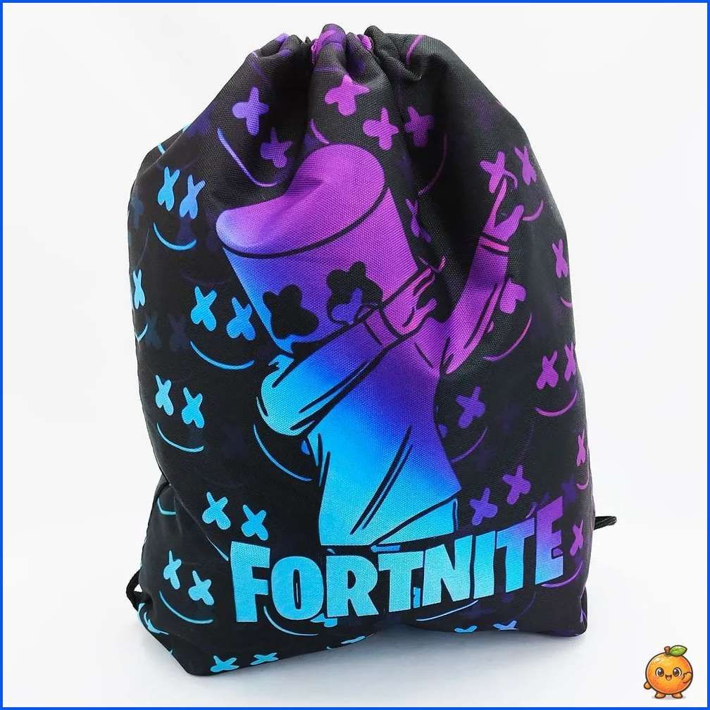 Сумка для сменной обуви и одежды Fortnite, цвет - фиолетовый / Мешок для сменки Фортнайт для мальчика, размер 42х34 см