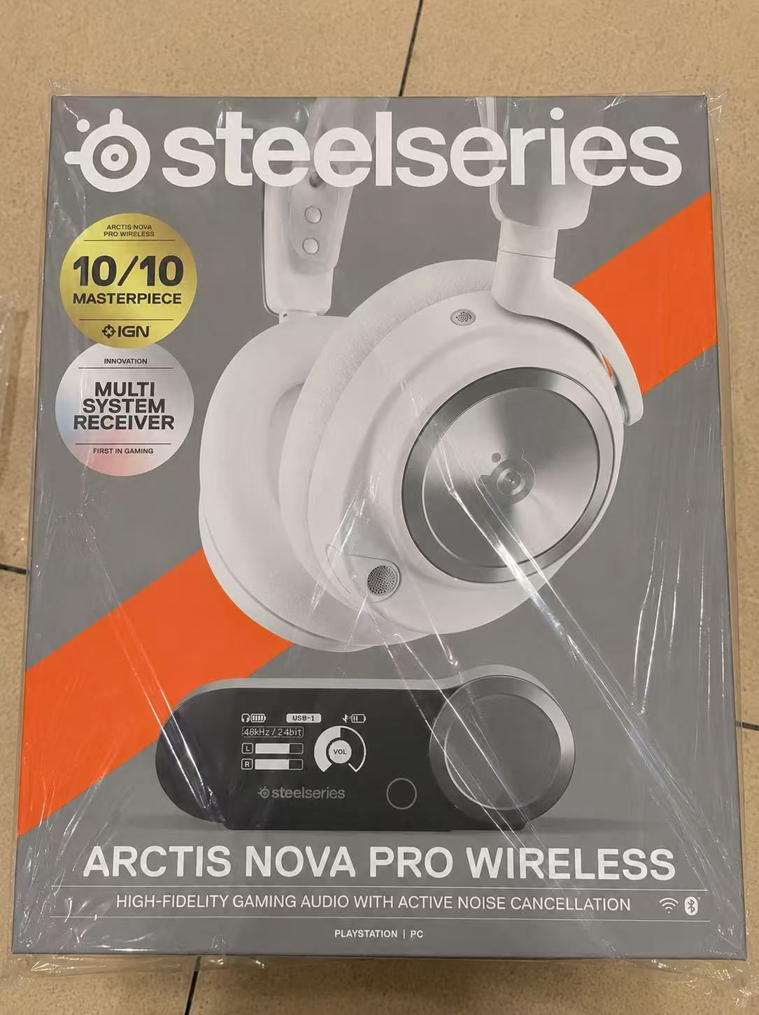SteelSeries Наушники беспроводные с микрофоном Arctis Nova Pro Wireless, Bluetooth, 3.5 мм, белый