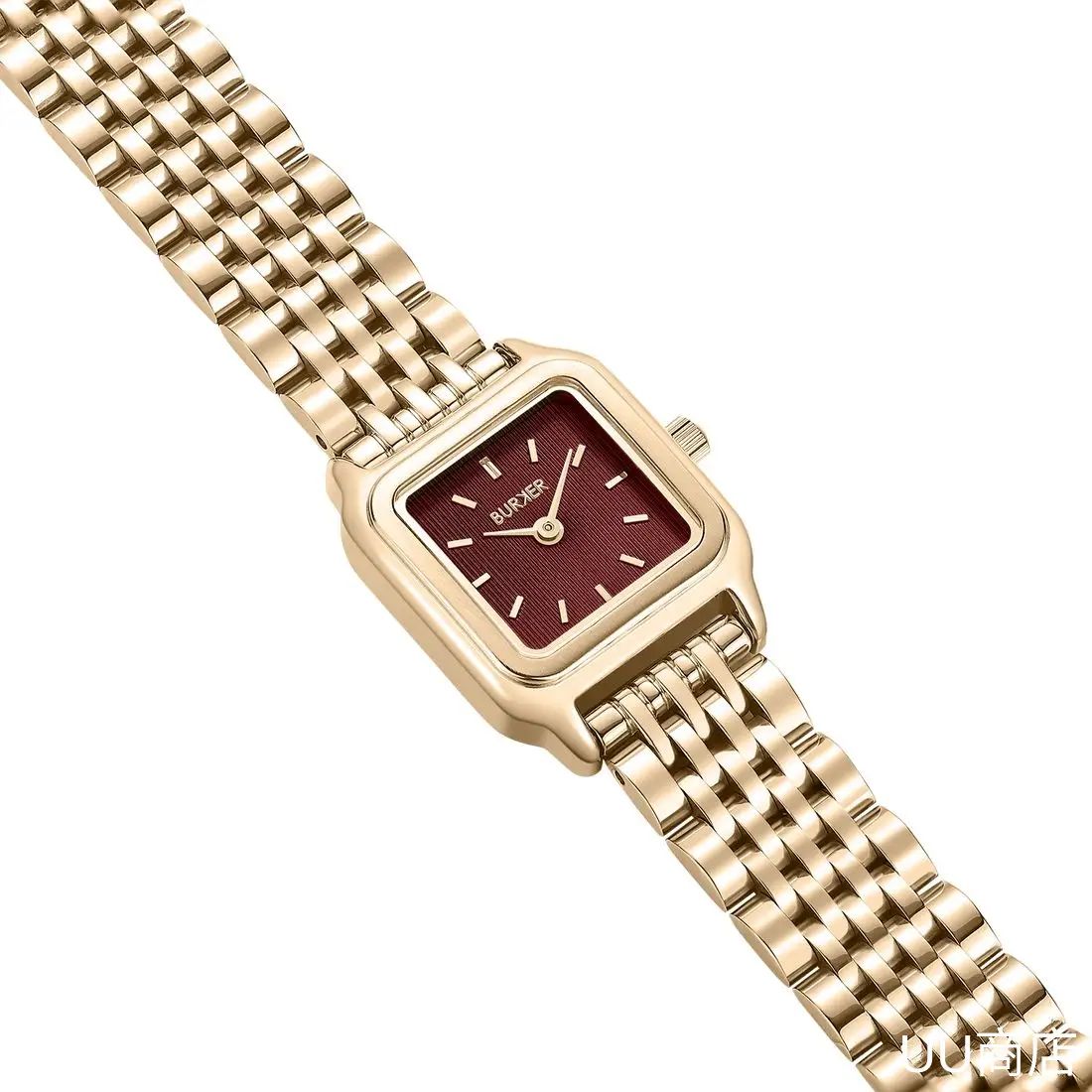 Burker Часы наручные Кварцевые Macy Petite Gold Burgundy