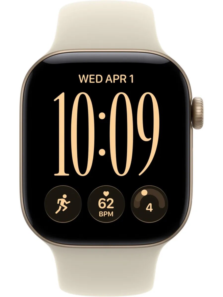 Apple Watch S12 46 mm Gold Aluminum, Sand Sport Band, M/L