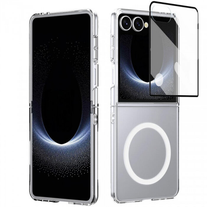 Crystal 3D Magsafe Прозрачный пластиковый чехол для Samsung Galaxy Z Flip 7