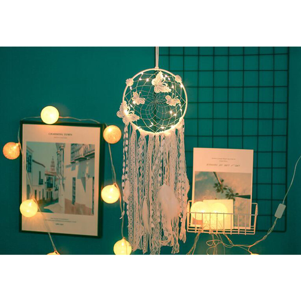 Декоративный Подвес Dreamcatcher Оригинальное Украшение Для Дома Спальни Гостиной 65X20X2Cm Белый
