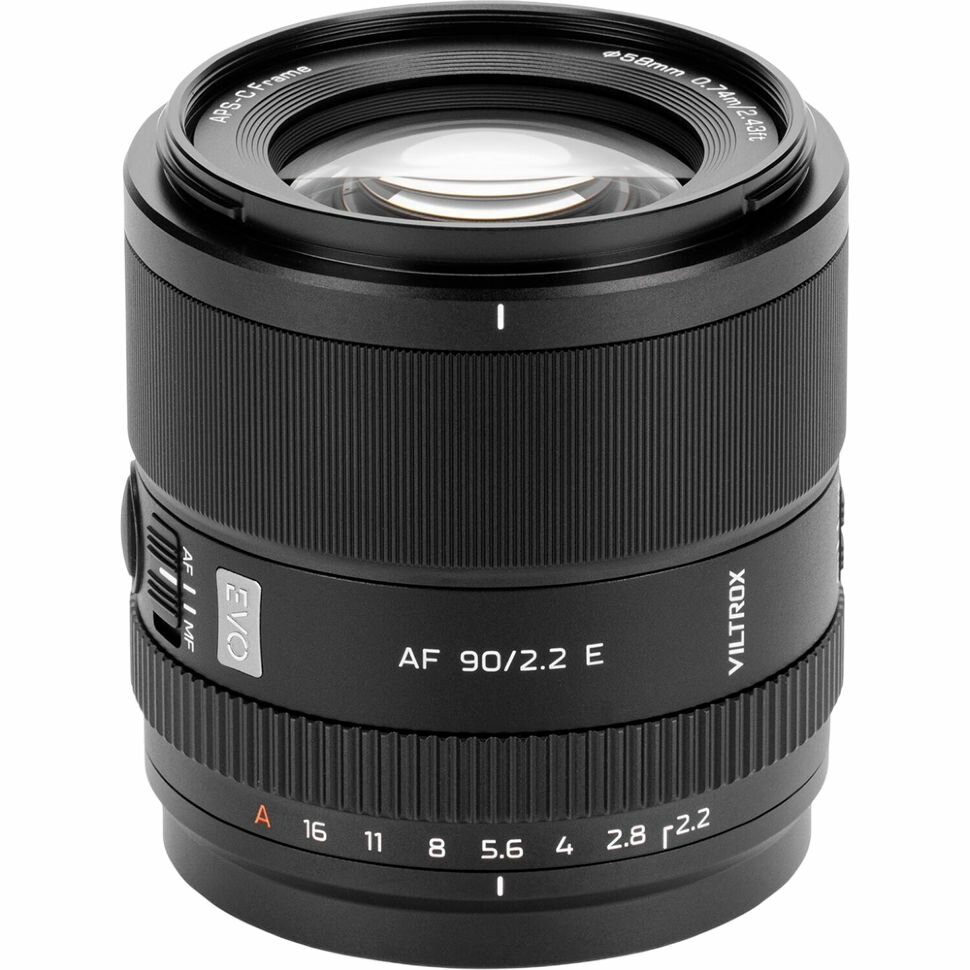 Объектив Viltrox AF 90mm F2.2 EVO E-mount, автоматическая фокусировка