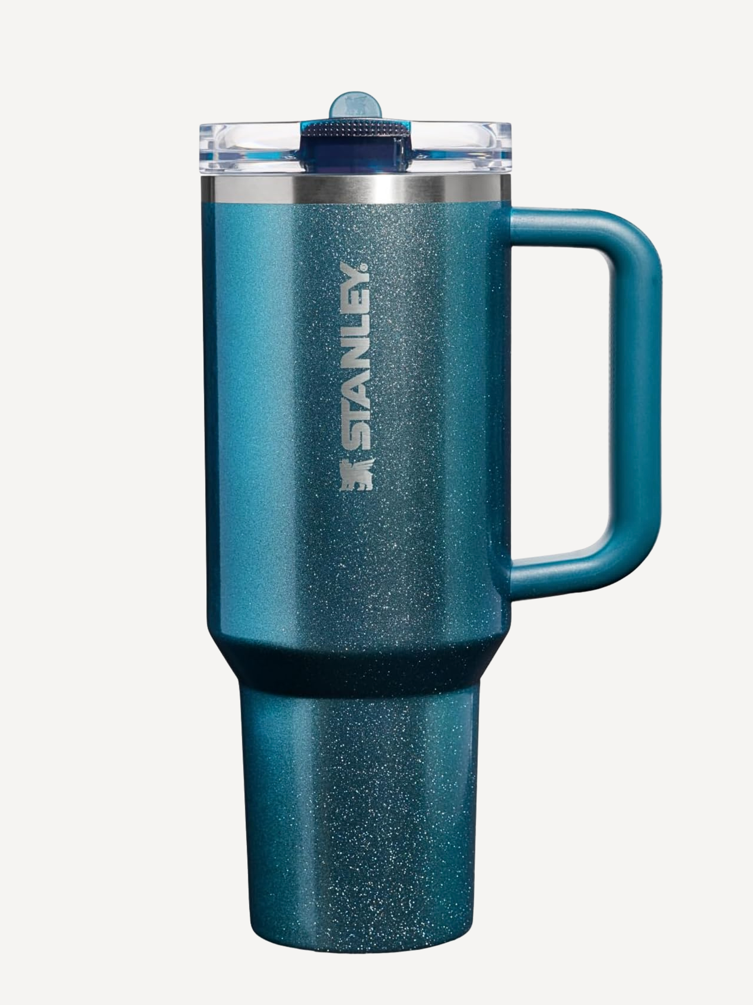 Термокружка Stanley Quencher ProTour Flip Straw 1.18 л (40 oz), с трубочкой, цвет изумрудно-бирюзовый с мерцанием (Ponderosa Shimmer), оригинал США