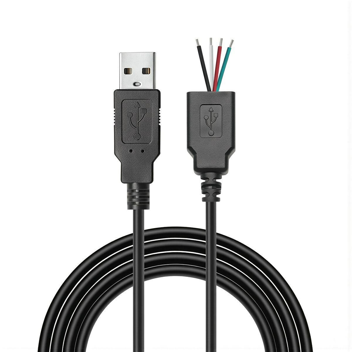 Кабель для малых периферийных устройств USB 2 жилы медь 0.3 метра черный ПВХ для мыши клавиатуры питания подключения