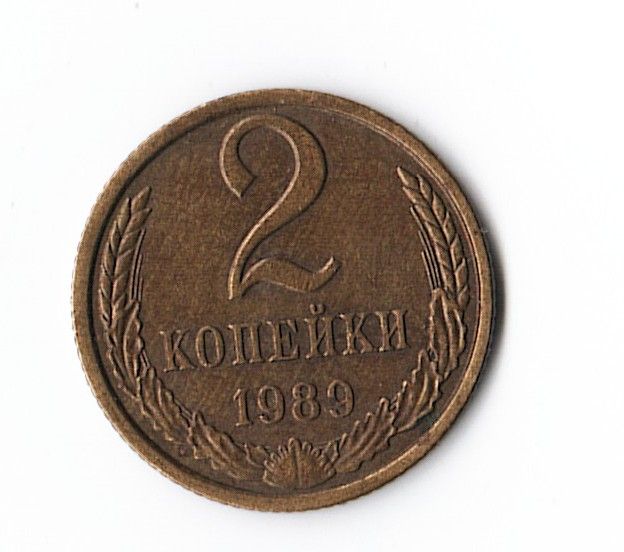 Монета 2 копейки 1989 года Л. ст. шт. 3.1"А", СССР, VF-XF
