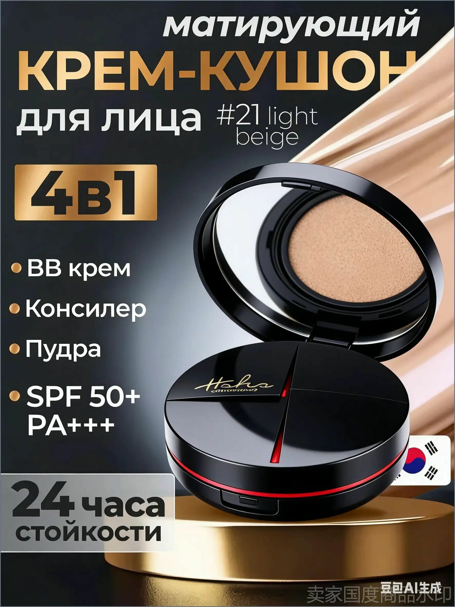 ББ крем для лица в виде кушона Matt Fit Cover Cushion#02