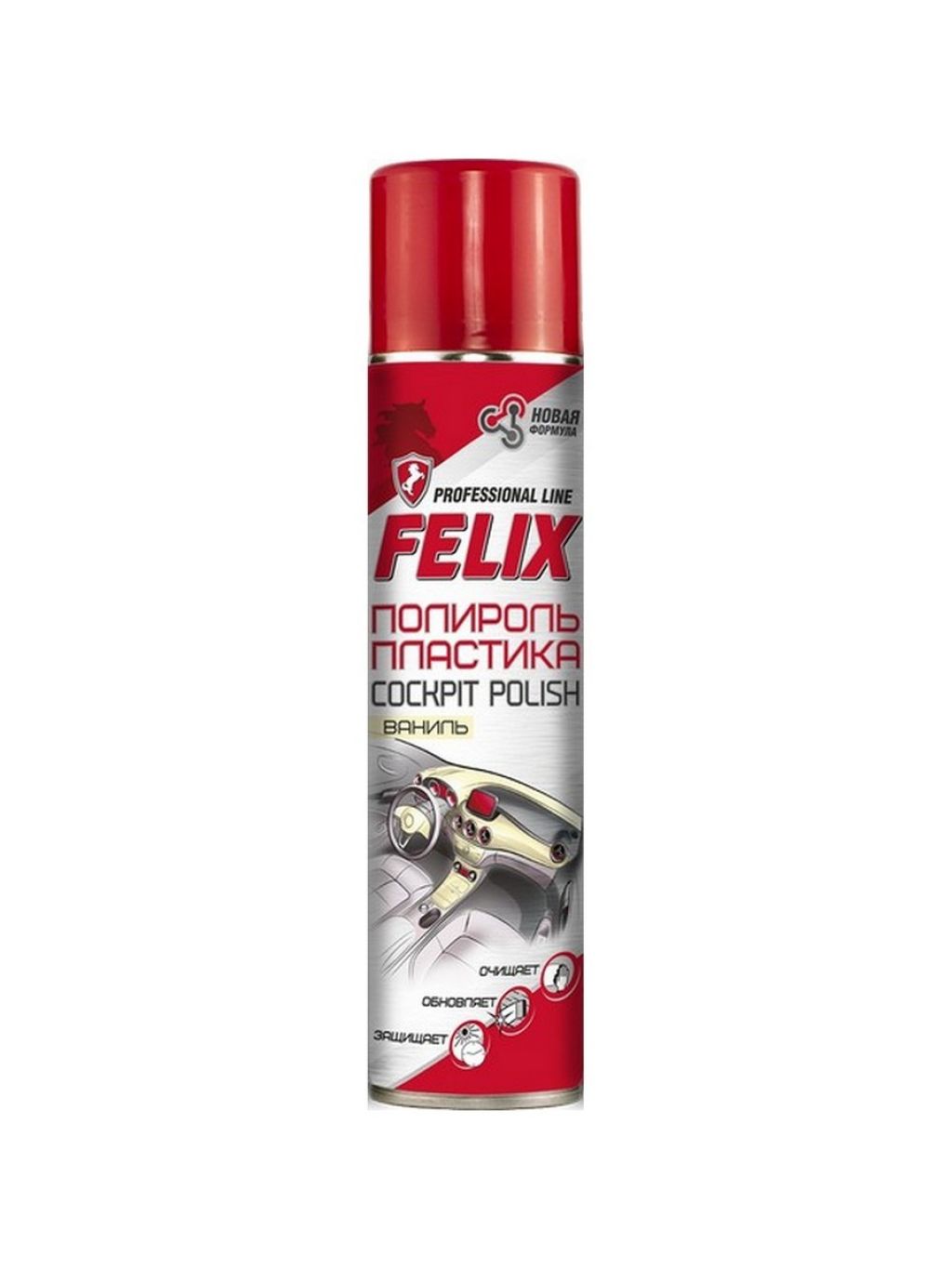 Полироль панели "FELIX" (400 мл) (аэрозоль) (ваниль)