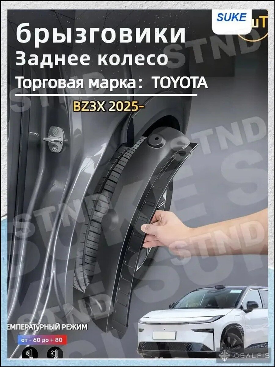 Подкрылки на пороги 2025 2 шт. слева и справа сзади, на винтах