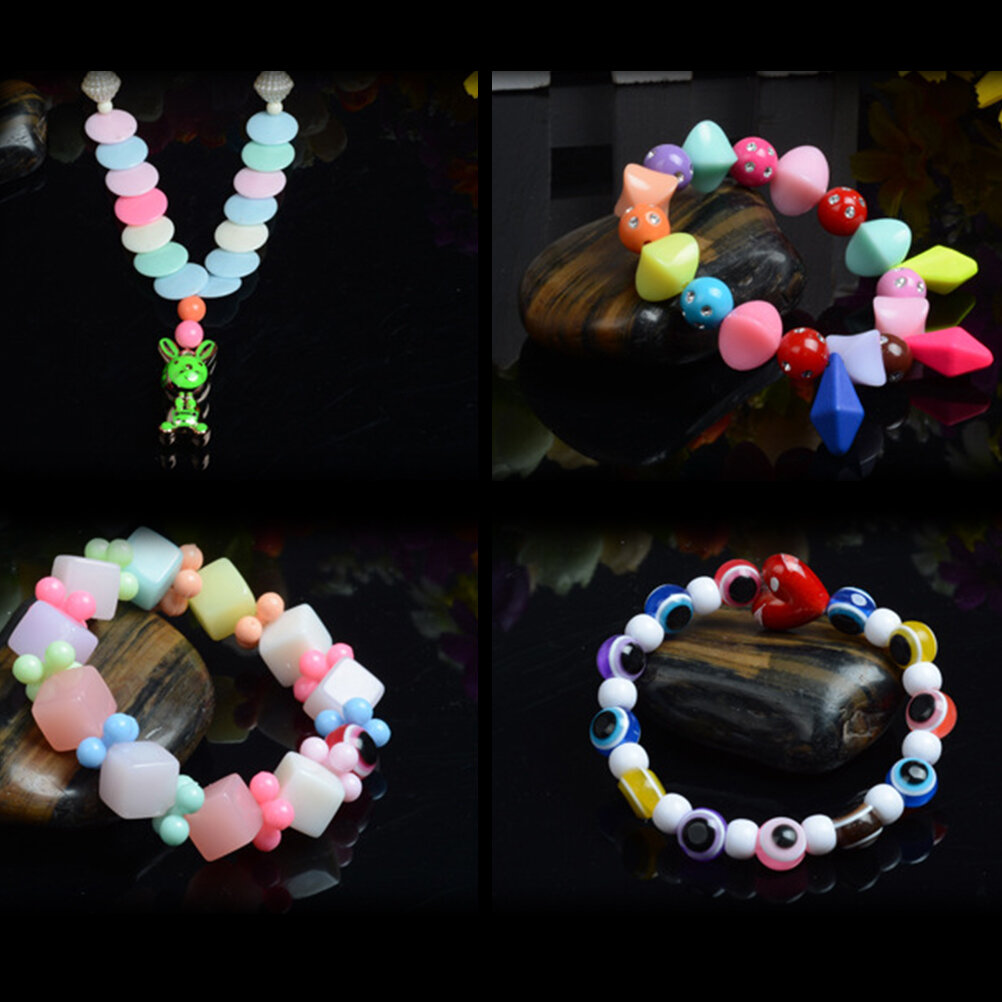 Детский творческий комплект бусинок мультиколор для handmade поделок браслетов и кулоны из акрила