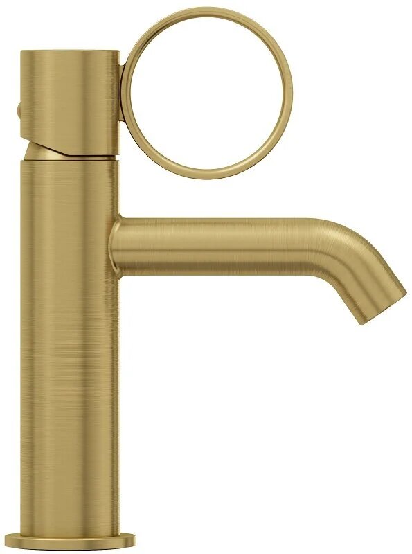 Смеситель для раковины Jacob Delafon Vivienne Signature E38682-LB3-2MB золотой, матовый, кран для ванной в раковину, из латуни, рычажный, с керамическим картриджем, с функцией экономии расхода