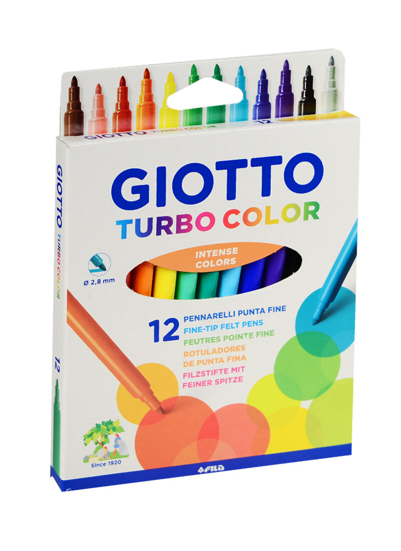 Фломастеры «Giotto turbo color» Giotto, 12 цветов