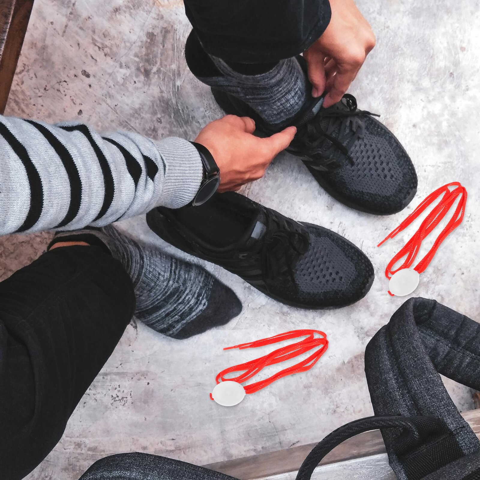 Светящиеся Шнурки Светодиодные 1 Pair Световые Эффекты Для Праздников И Спорта 120 00X3 00X1 00Cm красный