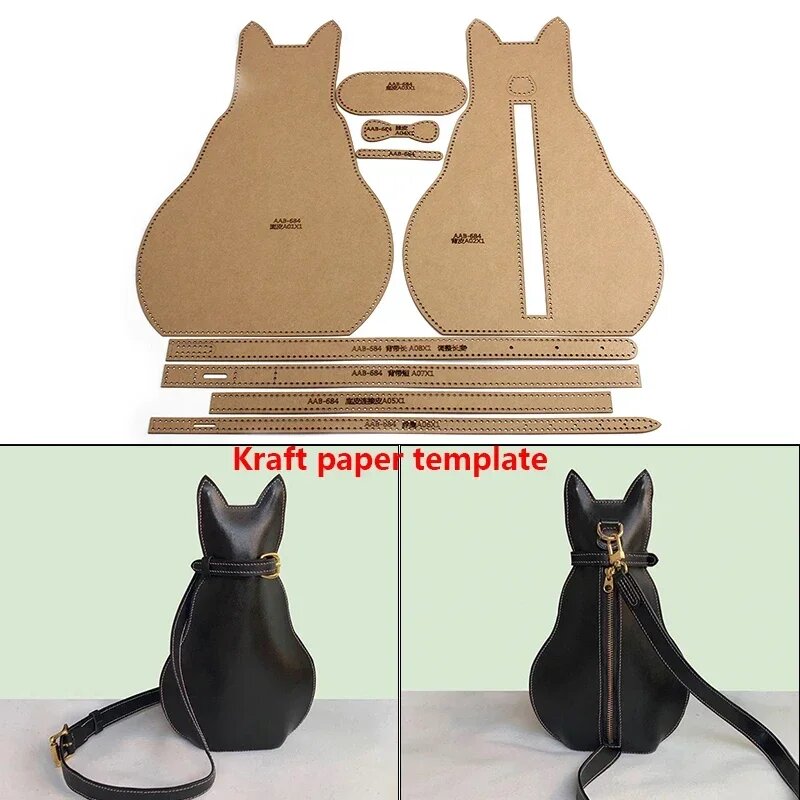 Шаблон сумки кроссбоди "Кот", Style5 Kraft Paper