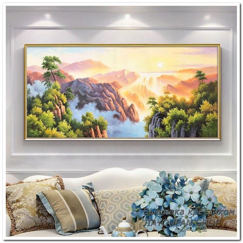 Набор для вышивания крестом, 11 Канiteй (11CT), канва 60x110 см, готовая вышивка 50x100 см