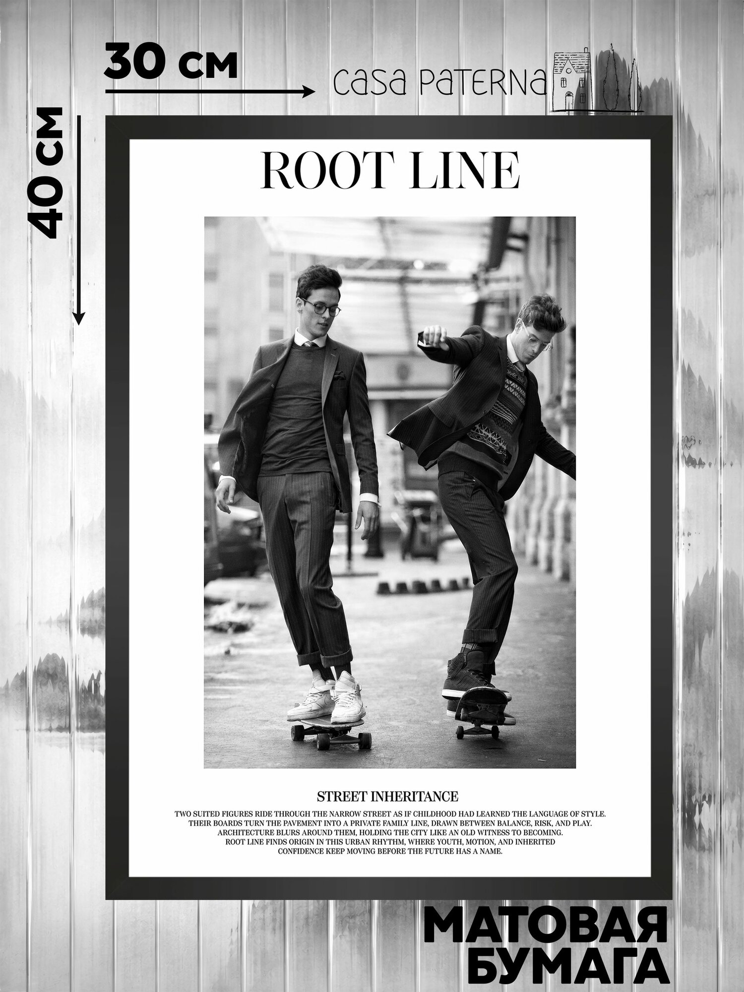 Постер на стену 30х40 Root Line #11, черно-белая фотография для интерьера, без рамки Casa Paterna